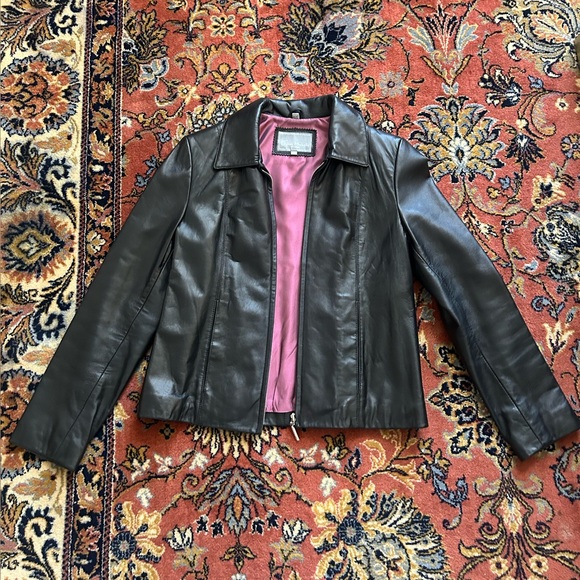 Juliet Michelle | Jackets & Coats | Lamb Skin Black Zip Leather Jacket ...